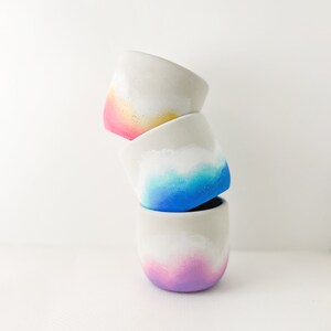 Kiwi Mango Pot Pink and Yellow Planter Cement Planter Pink/yellow ...