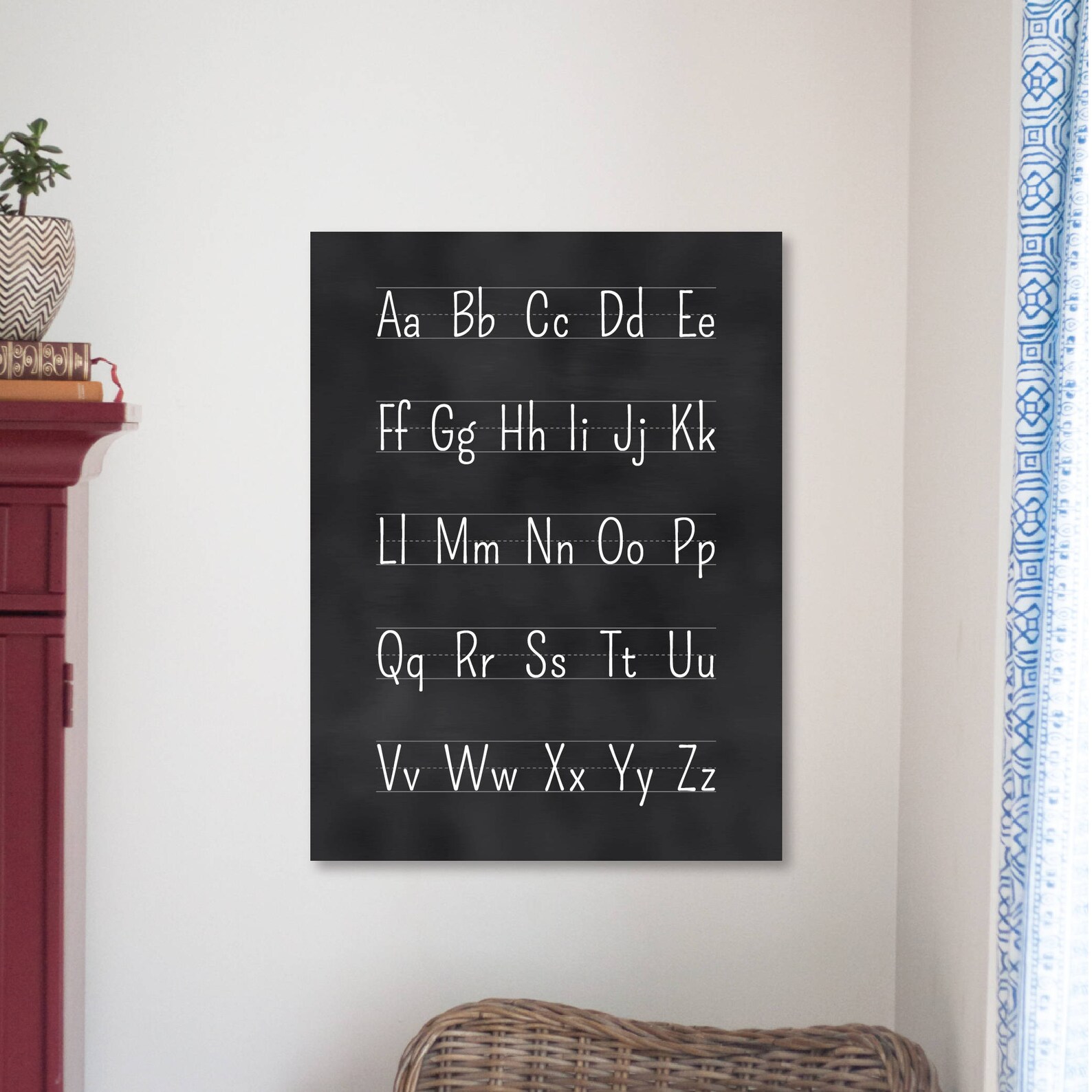 Blackboard Alphabet Poster Printable Kids Wall Art for Classroom or ...