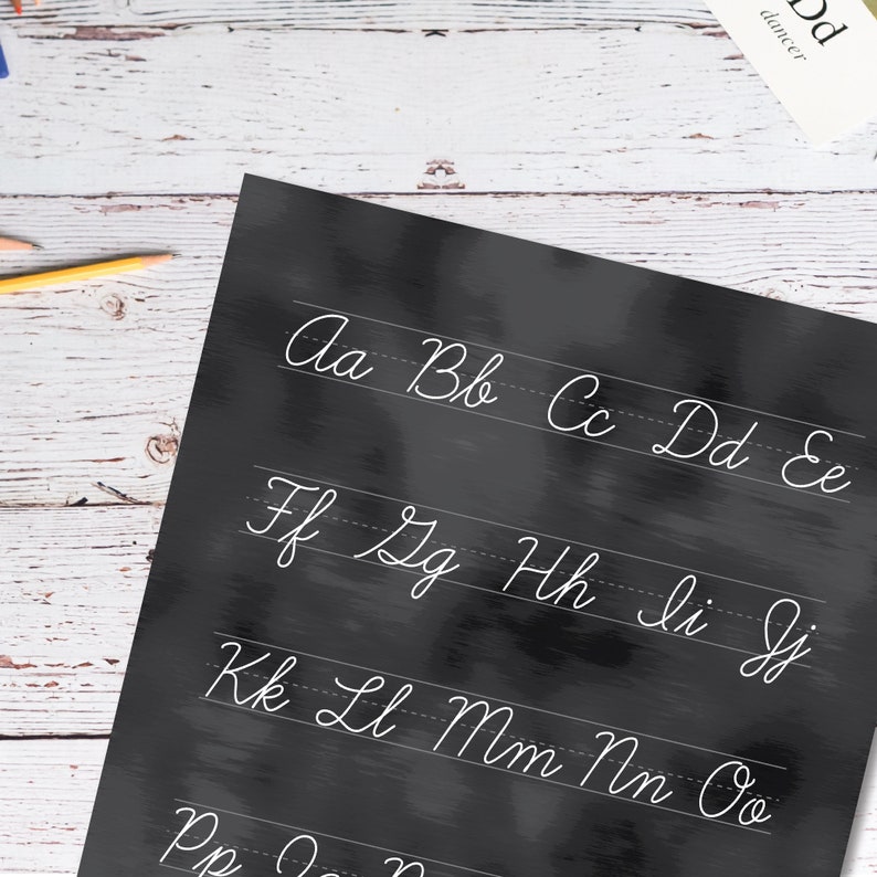 Extra Large Cursive Alphabet Poster Homeschool Decor Classroom Decor ...
