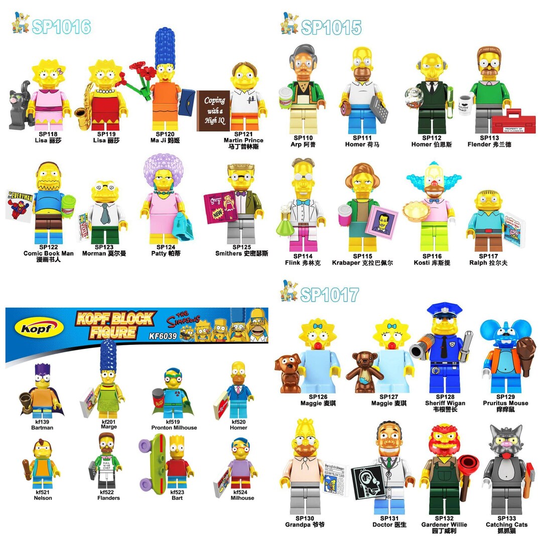 Homer Bart Marge Simpson Cartoon Super Hero Mini Toy Action Figures ...