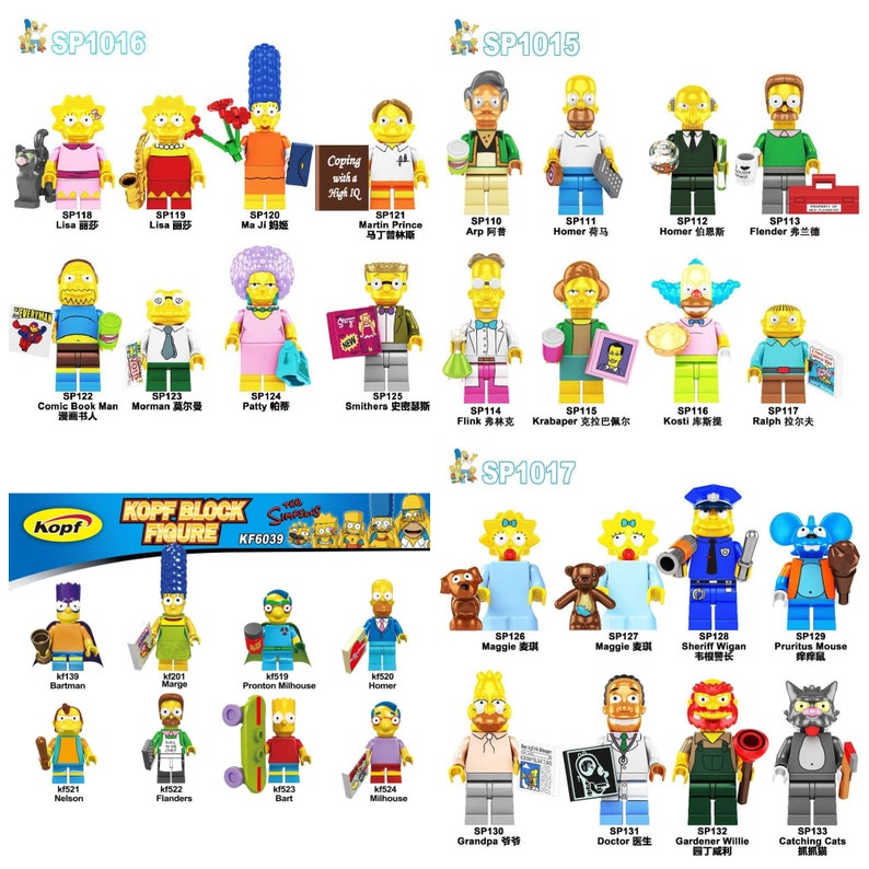 Homer Bart Marge Simpson Cartoon Super Hero Mini Toy Action Figures ...