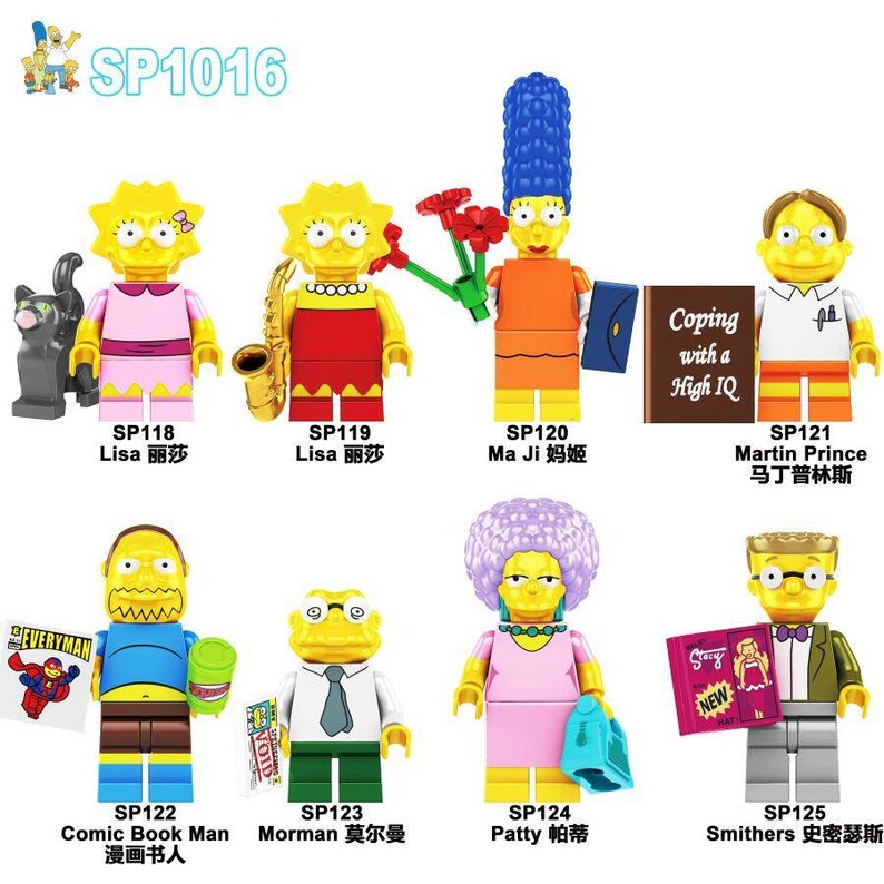 Homer Bart Marge Simpson Cartoon Super Hero Mini Toy Action Figures ...