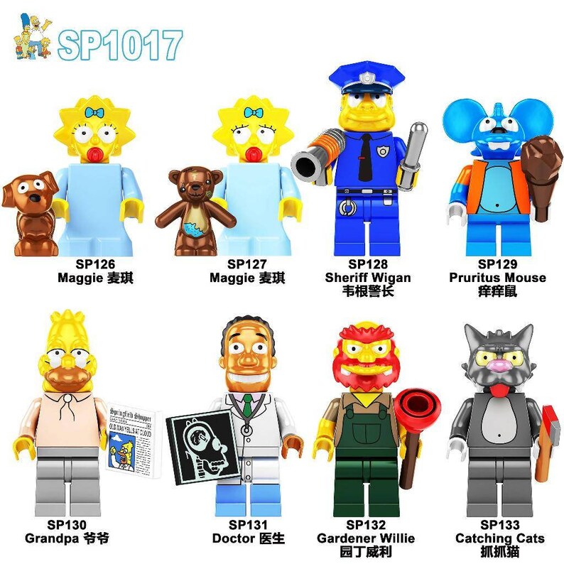 Homer Bart Marge Simpson Cartoon Super Hero Mini Toy Action Figures ...