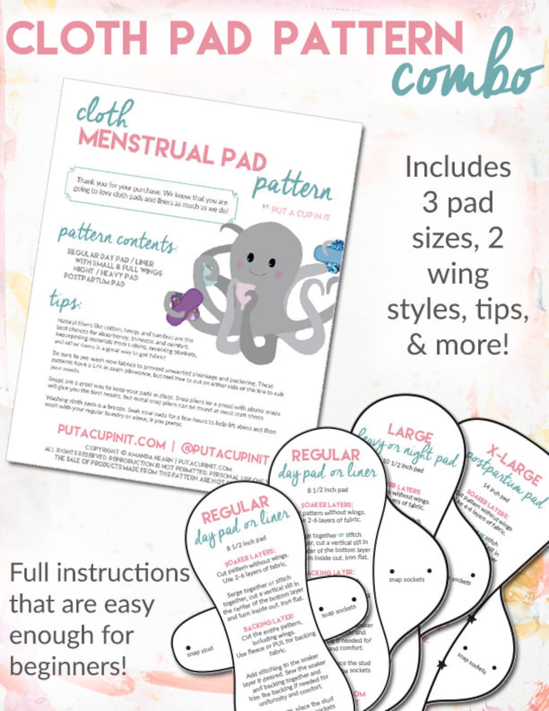 Cloth Menstrual Pad Pattern PDF Download - Etsy