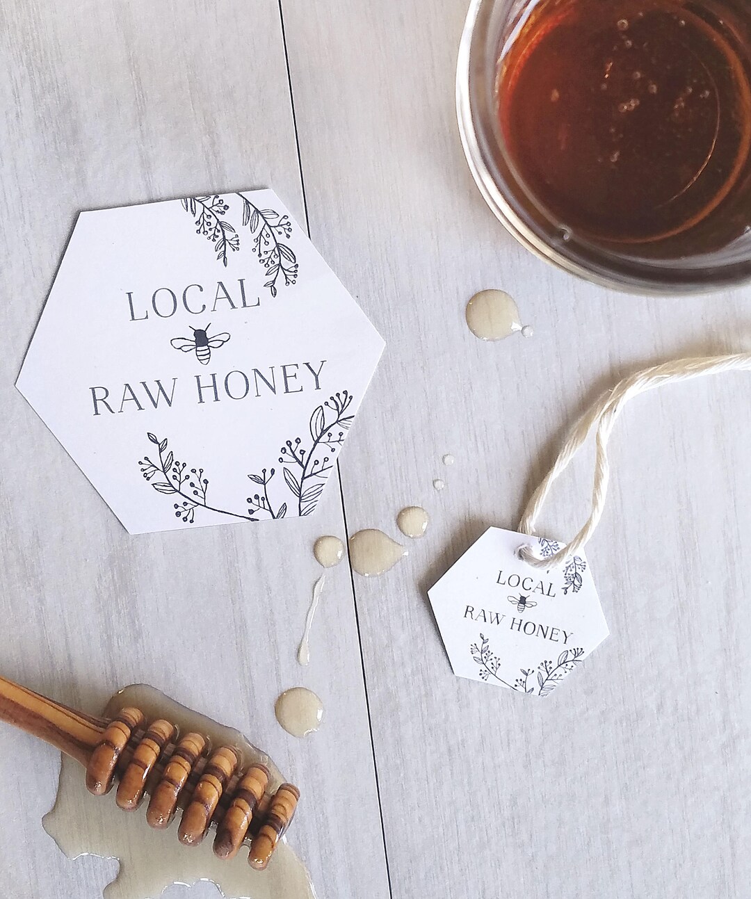 Editable Honey Labels | Honey Hang Tags | Honey Wedding Favors | Bee ...