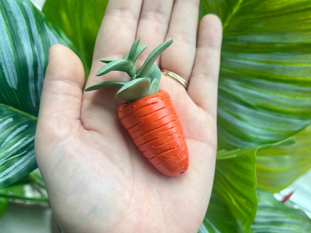 Carrot Magnet Planter/ Polymer Clay/ Magnet Vase/ Carrot Magnet Vase ...