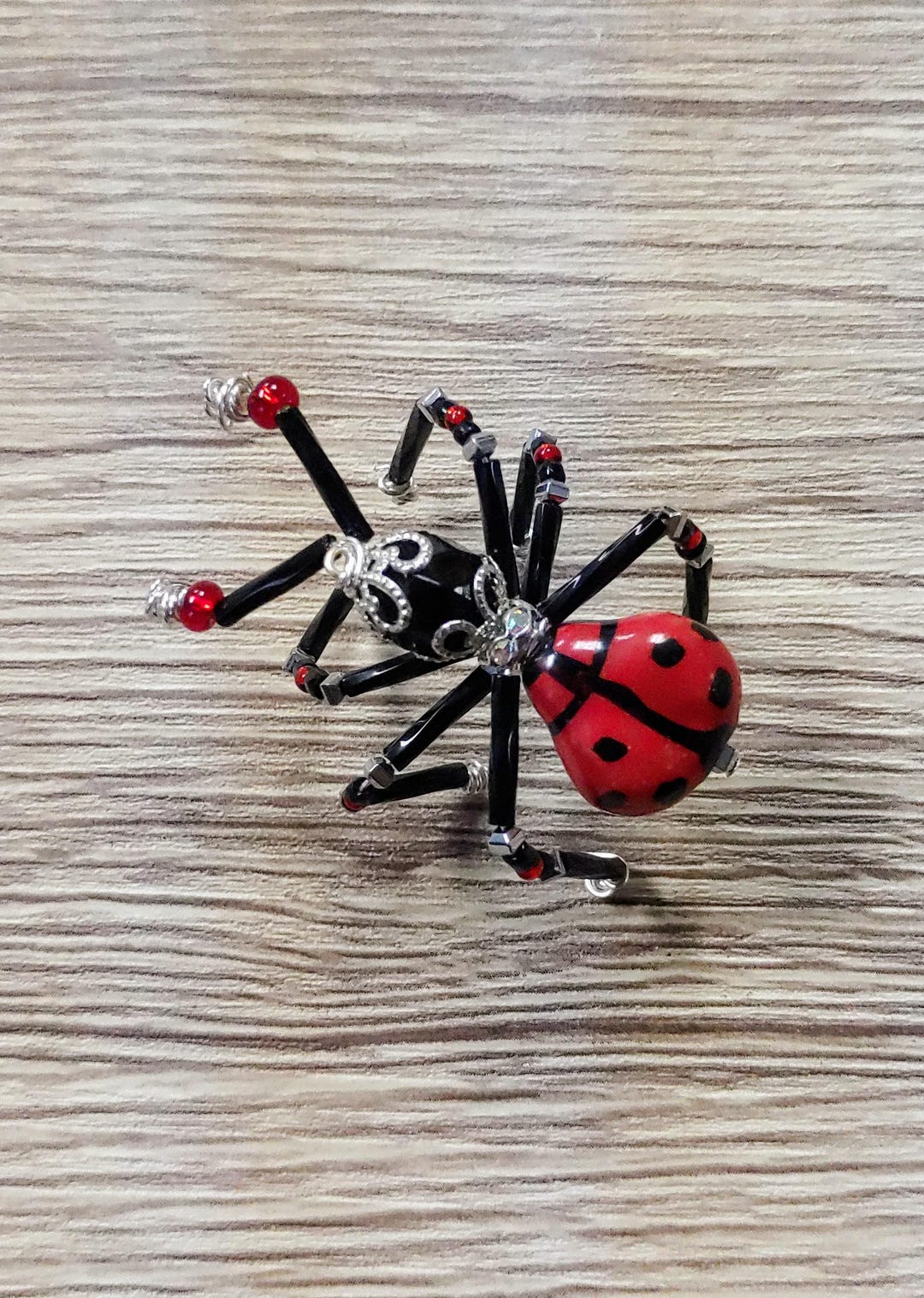Handcrafted Beaded Ladybug Figurine - Etsy