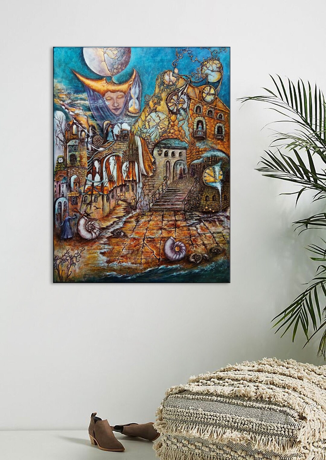 The Time Acrylic Painting Abstract 60x80 Unique Acrylic Painting on ...