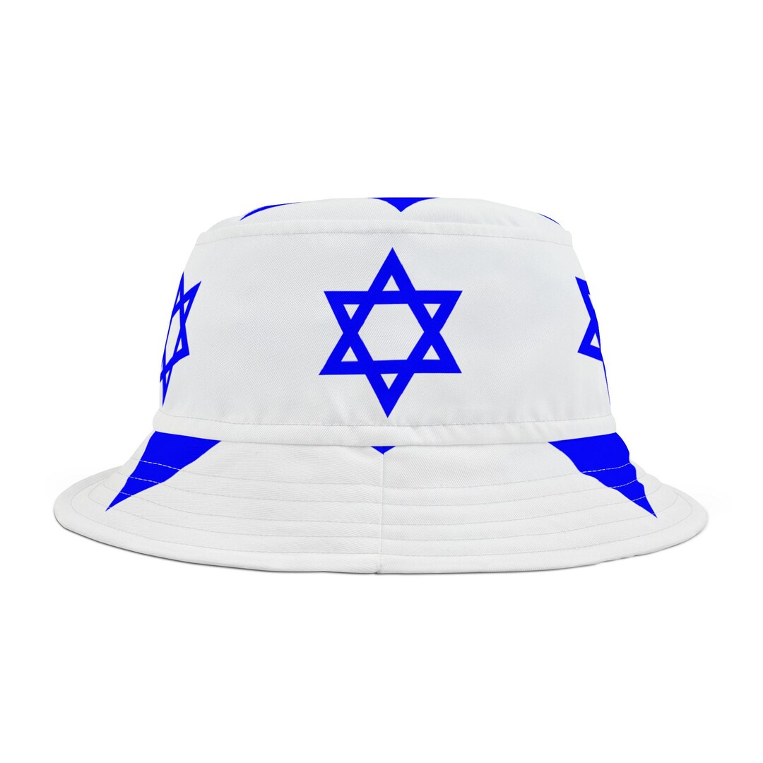 Stylish Star of David Bucket Hat, Jewish Festival Hat, Summer Sun ...