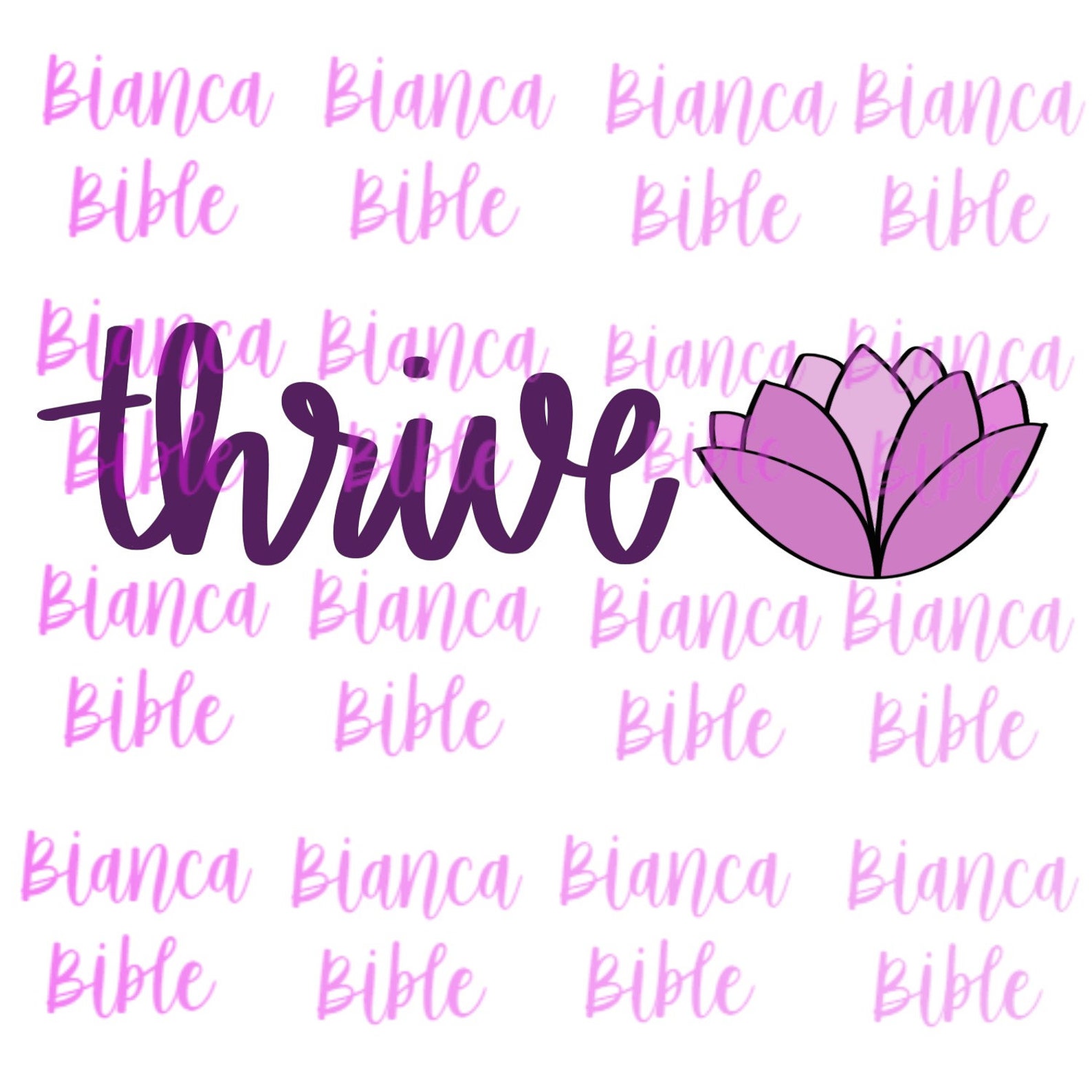 Hand Lettered Thrive SVG File - Etsy
