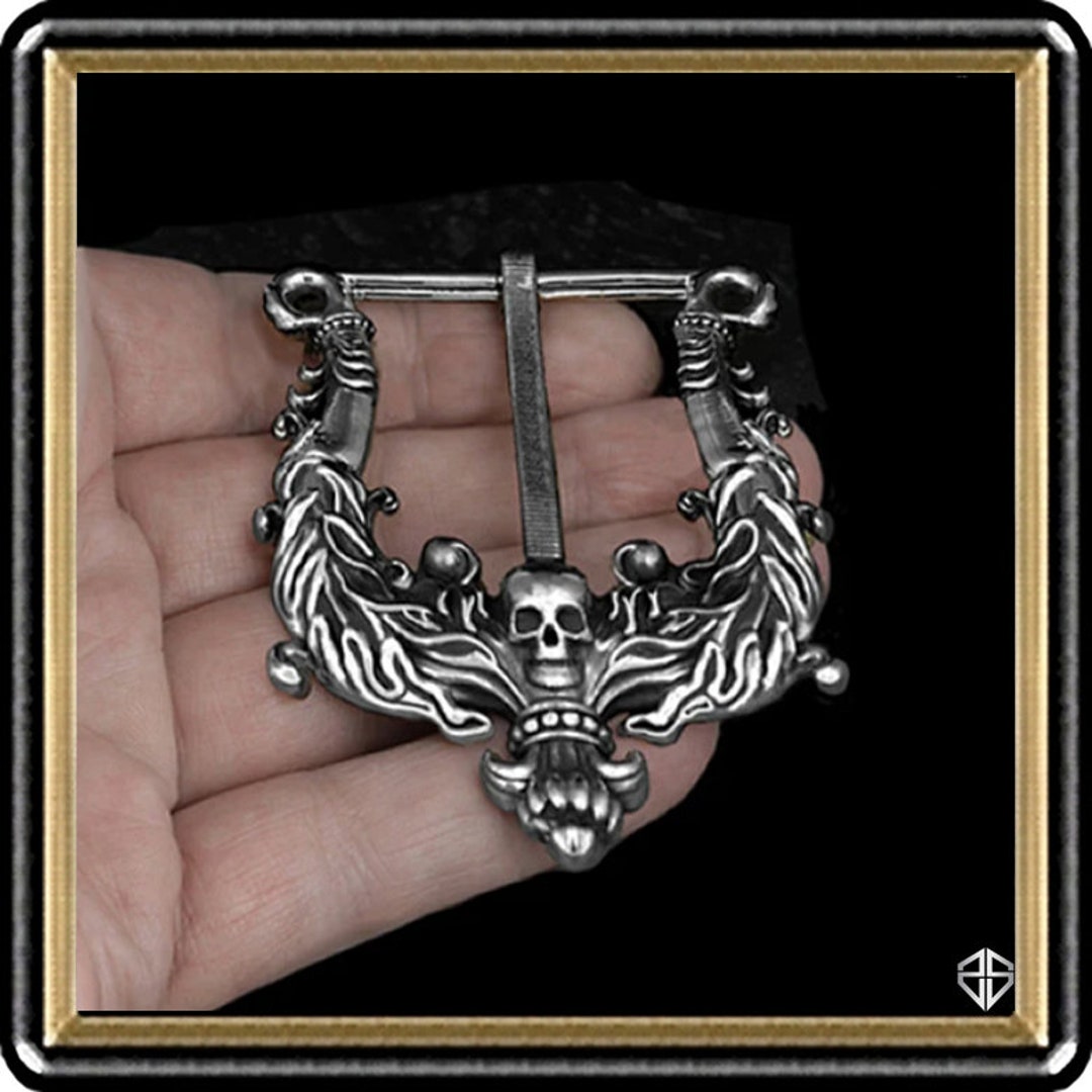 Skull Belt Buckle Gothic Biker Tribal Skull Belt Buckle Custom ...