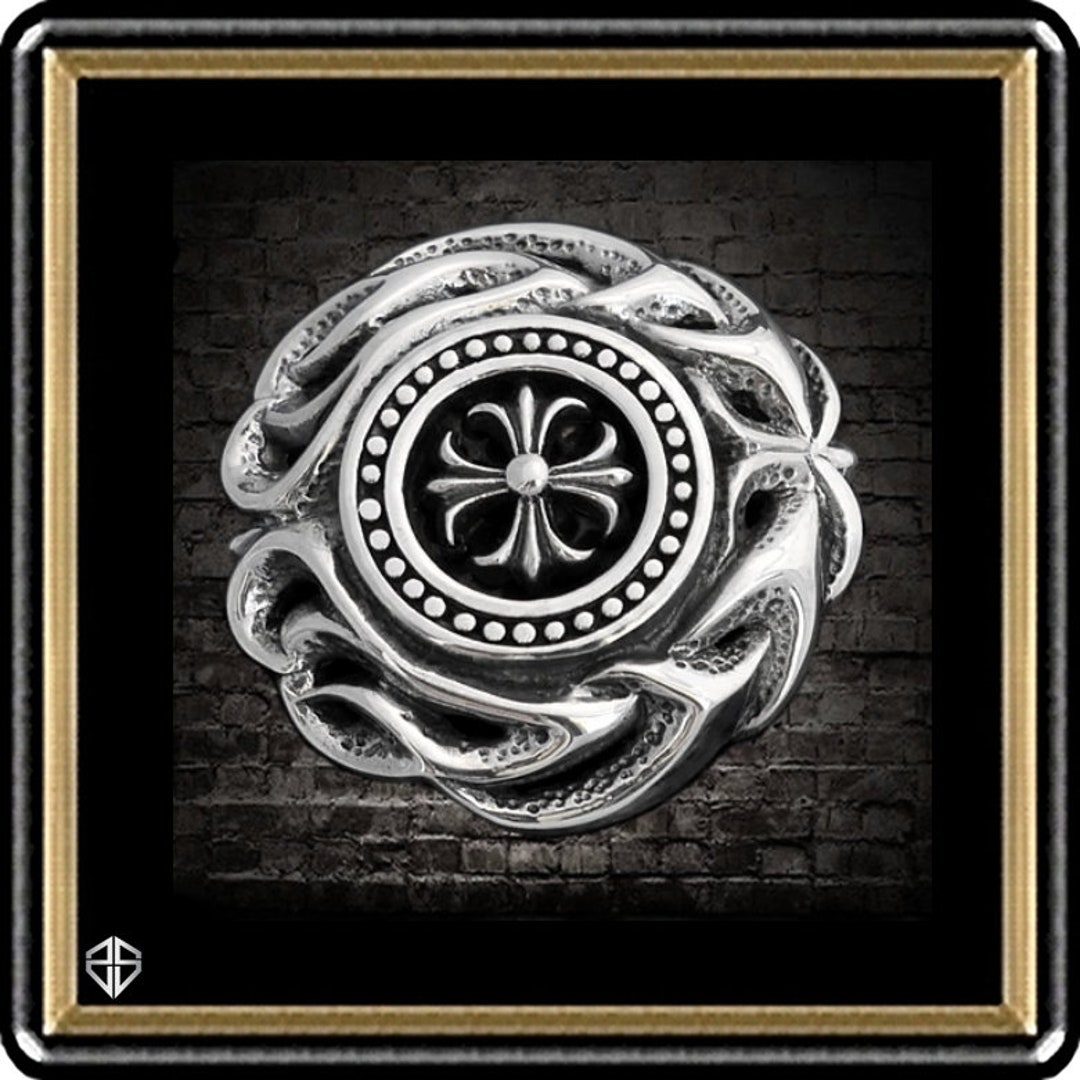 Cross Concho Medieval Style Knights Templar Cross Sterling Silver ...