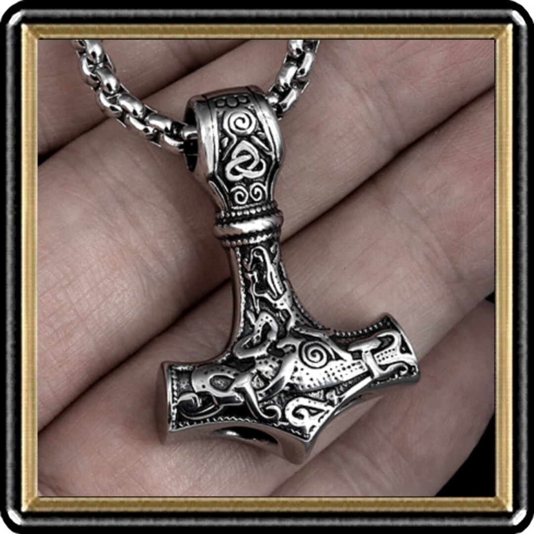 Thors Hammer Pendant Viking Asatru Viking Warrior Thors Hammer Pendant ...