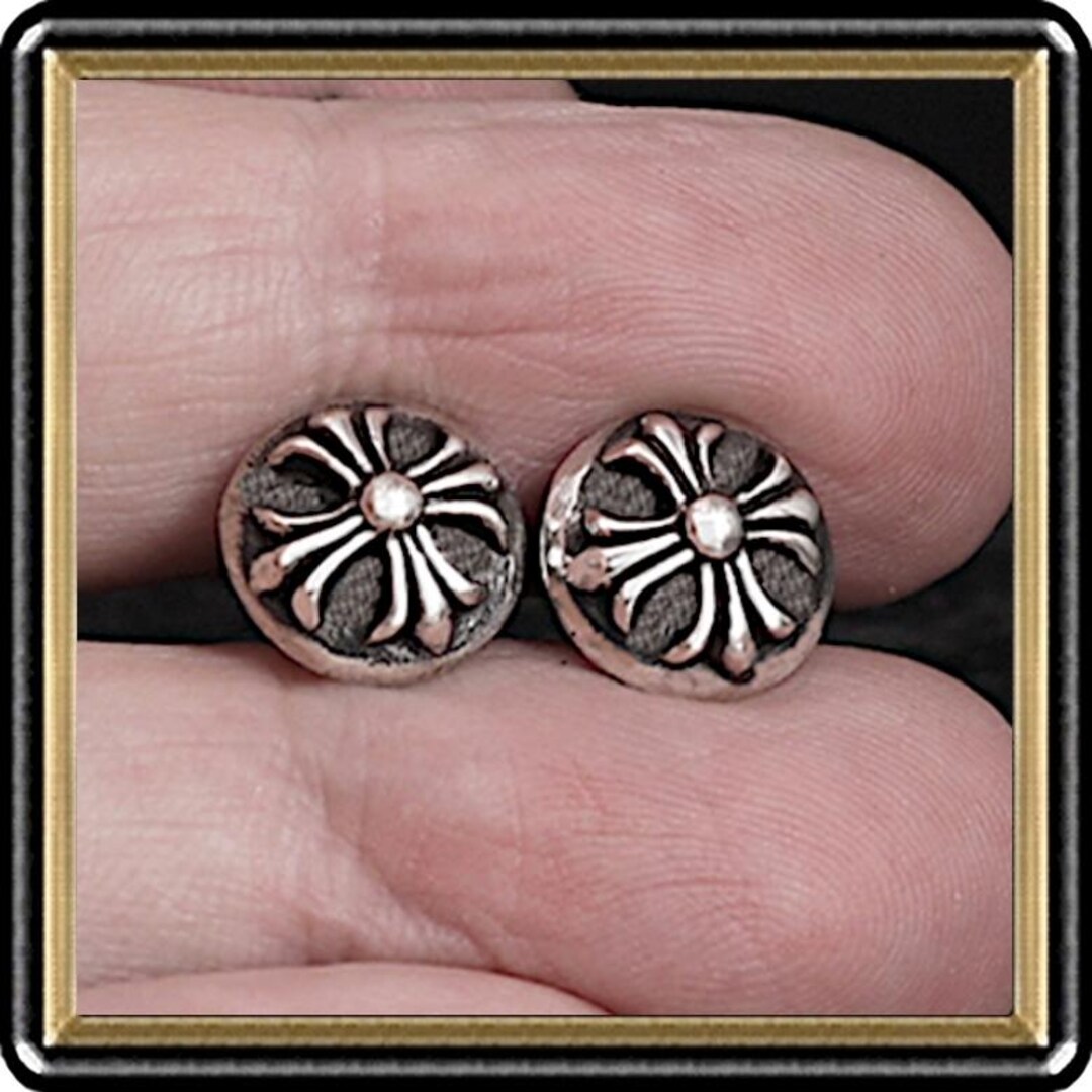Two Conchos Knights Templar Cross Sterling Silver Concho Leather ...