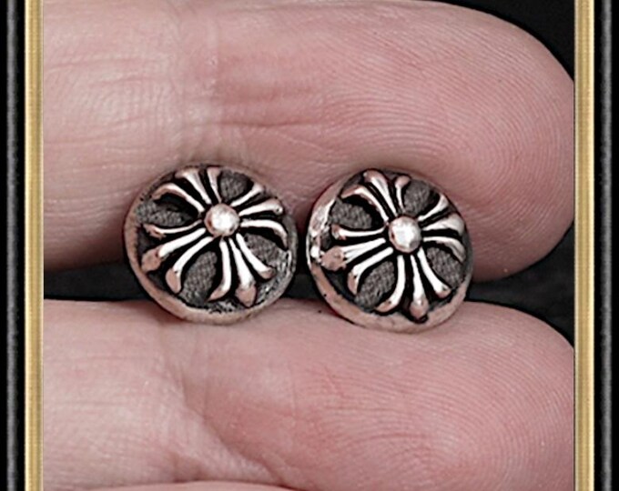 Two Conchos Knights Templar Cross Sterling Silver Concho Leather ...