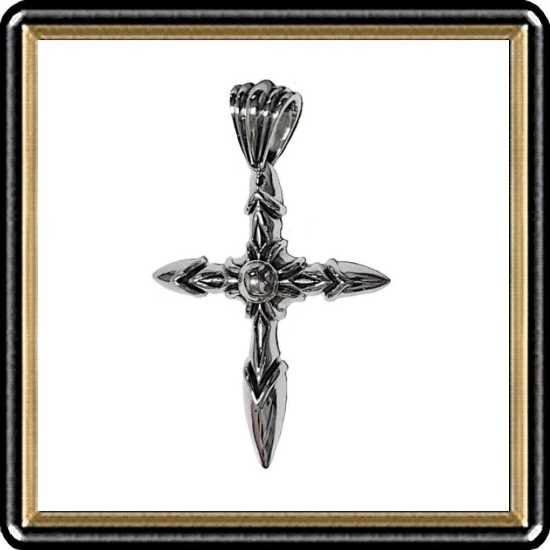 Bullet Cross Pendant Large Size Cross Nice Detail 925 Sterling Silver ...