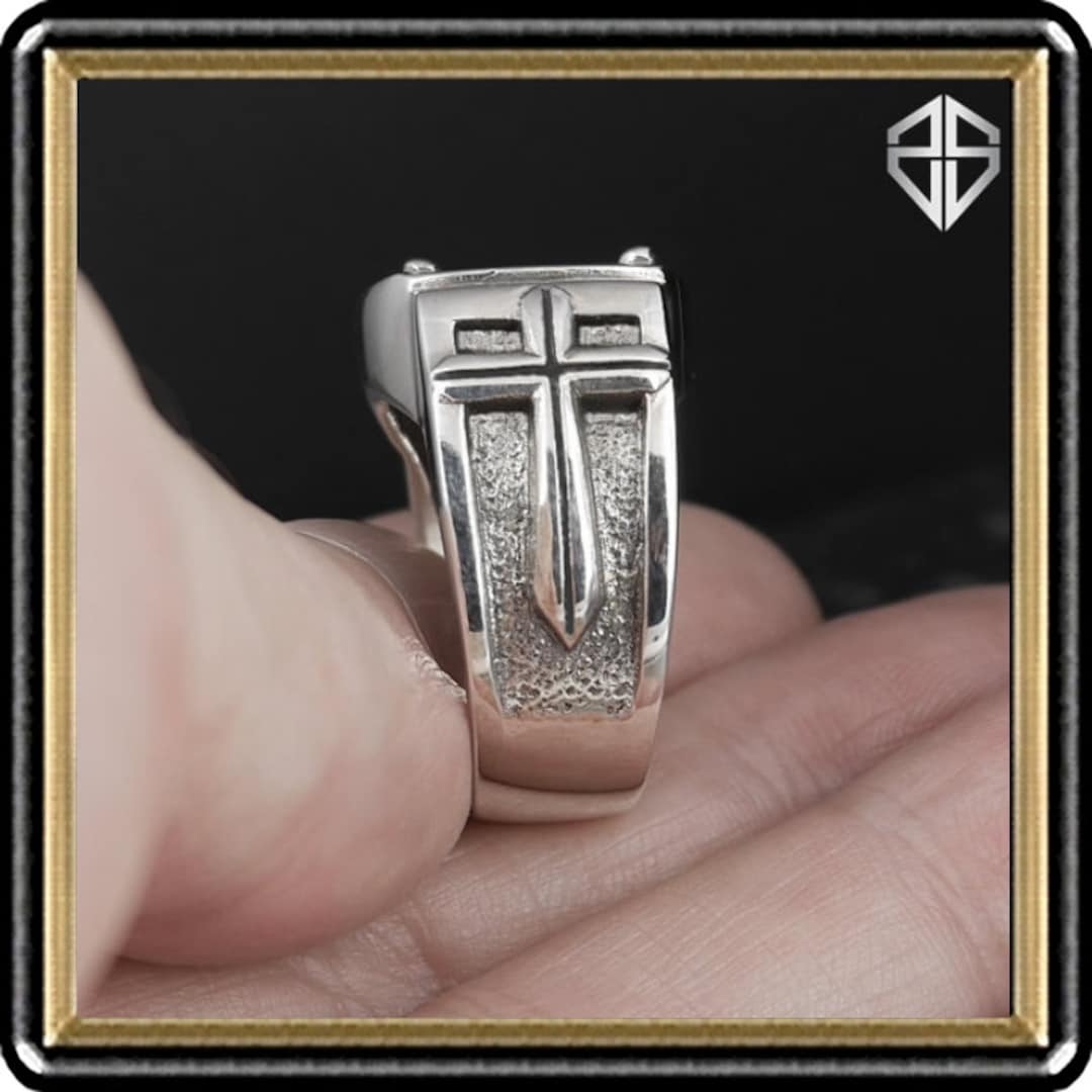 Cross Ring Knights Templar Masonic Triple Cross Medieval Style in ...