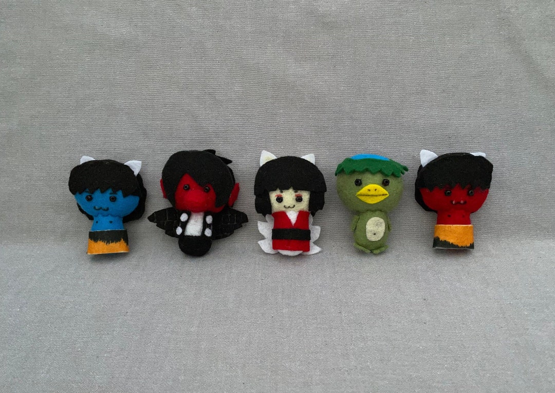 Japanese Folklore Pocket Chibis - Oni, Tengu, Kitsune, and Kappa - Etsy
