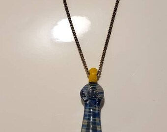 Glass Pipe Necklace | Etsy