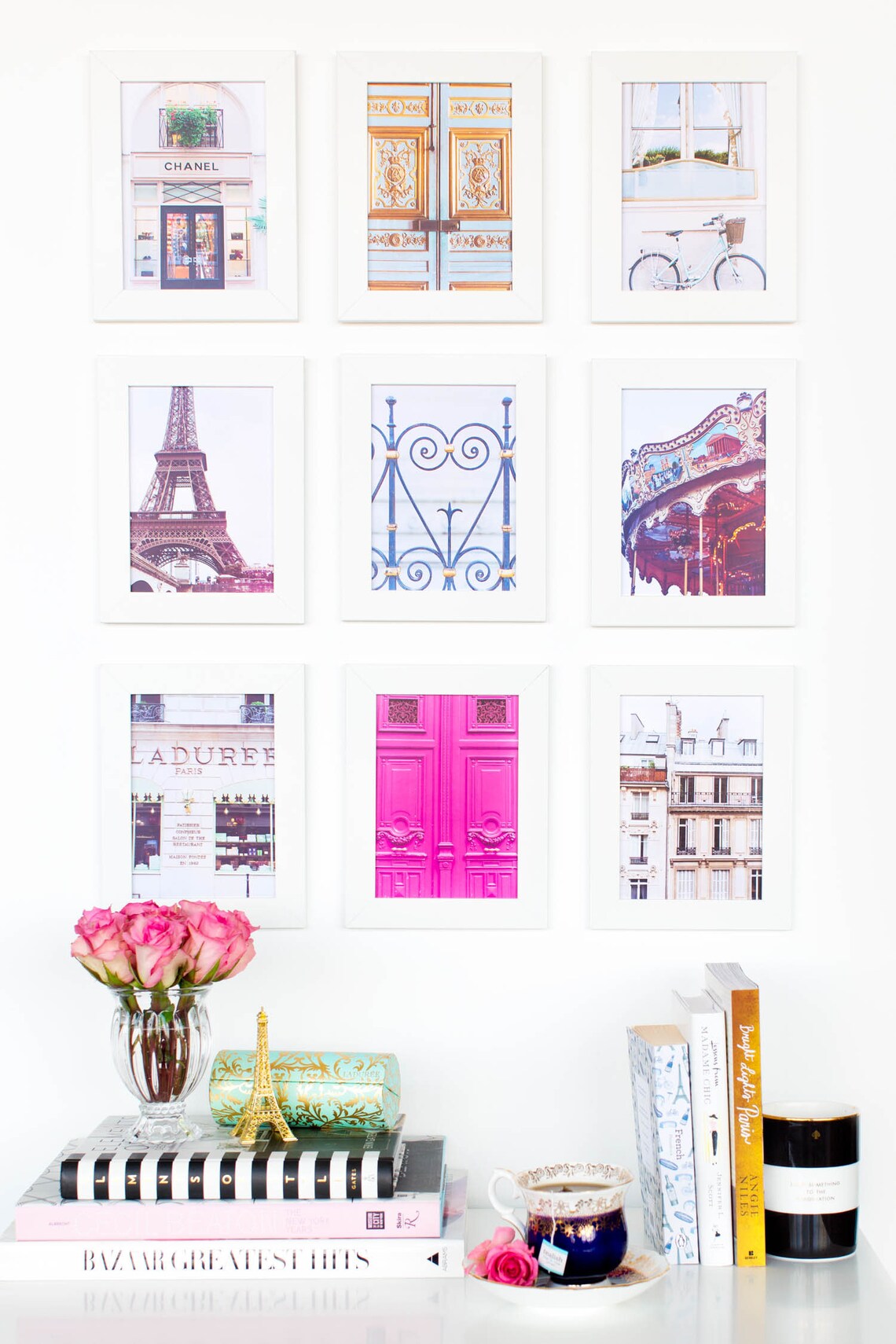 Set Of Paris Prints Paris Desk Photo Prints Set Paris Wall | Etsy
