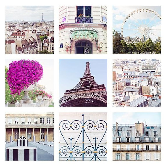 Set of Paris Prints Paris Desk Photo Prints Set Paris Wall - Etsy