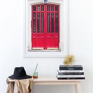 Red Paris Photos, Red Door Wall Art, Parisian Double Door Photos ...