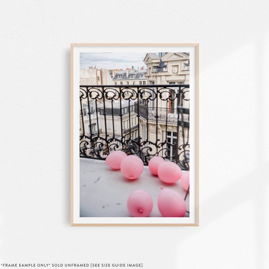 Pink Balloon on Balcony in Paris Photo - Etsy