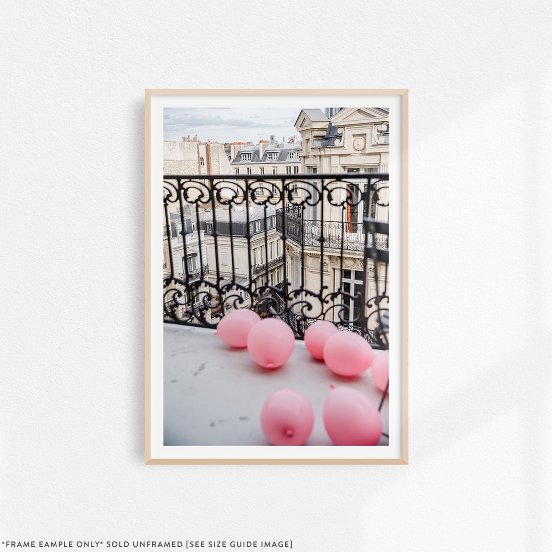 Pink Balloon on Balcony in Paris Photo - Etsy