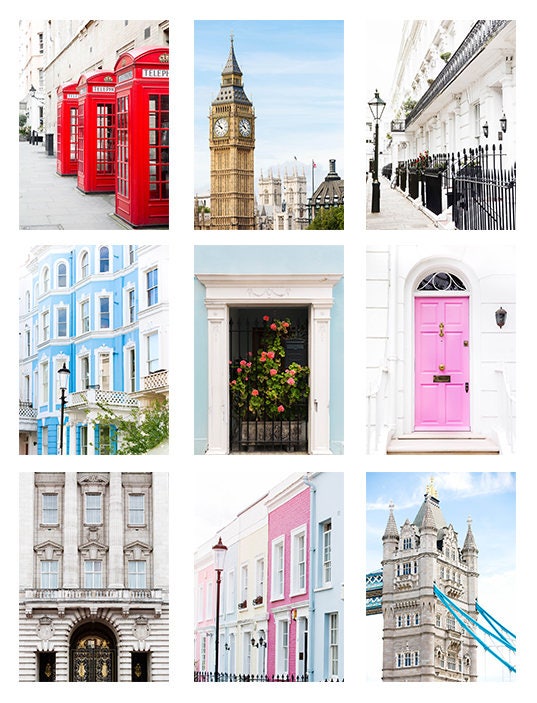 Set of London Prints London Photo Prints Set London - Etsy