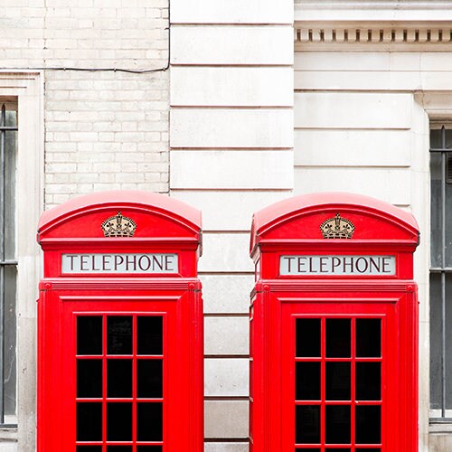 London Phone Box Art, London Red Telephone Box Photography, London Red ...