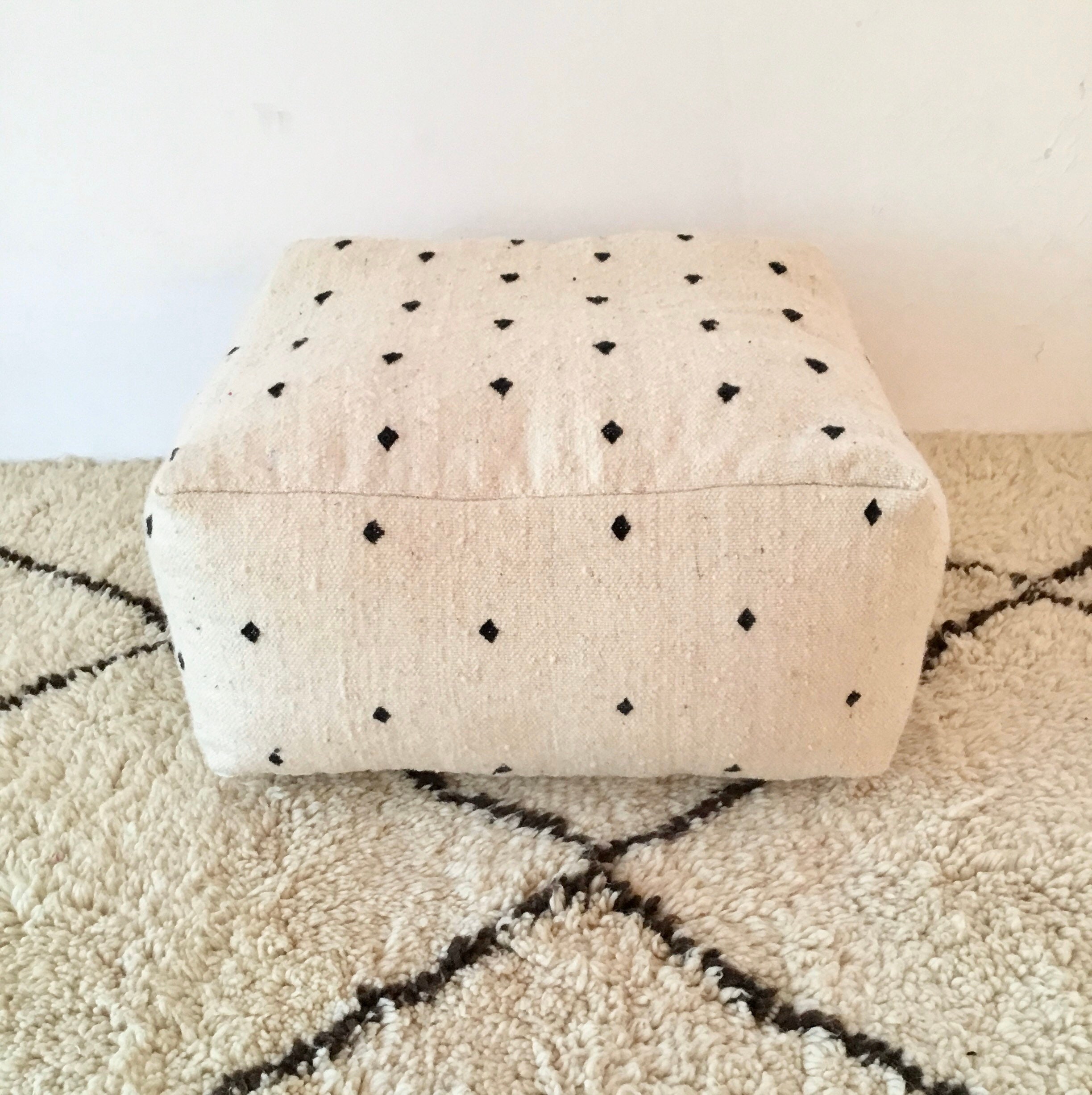 Beautiful Vintage Moroccan handmade Pouf floor cushion | Etsy