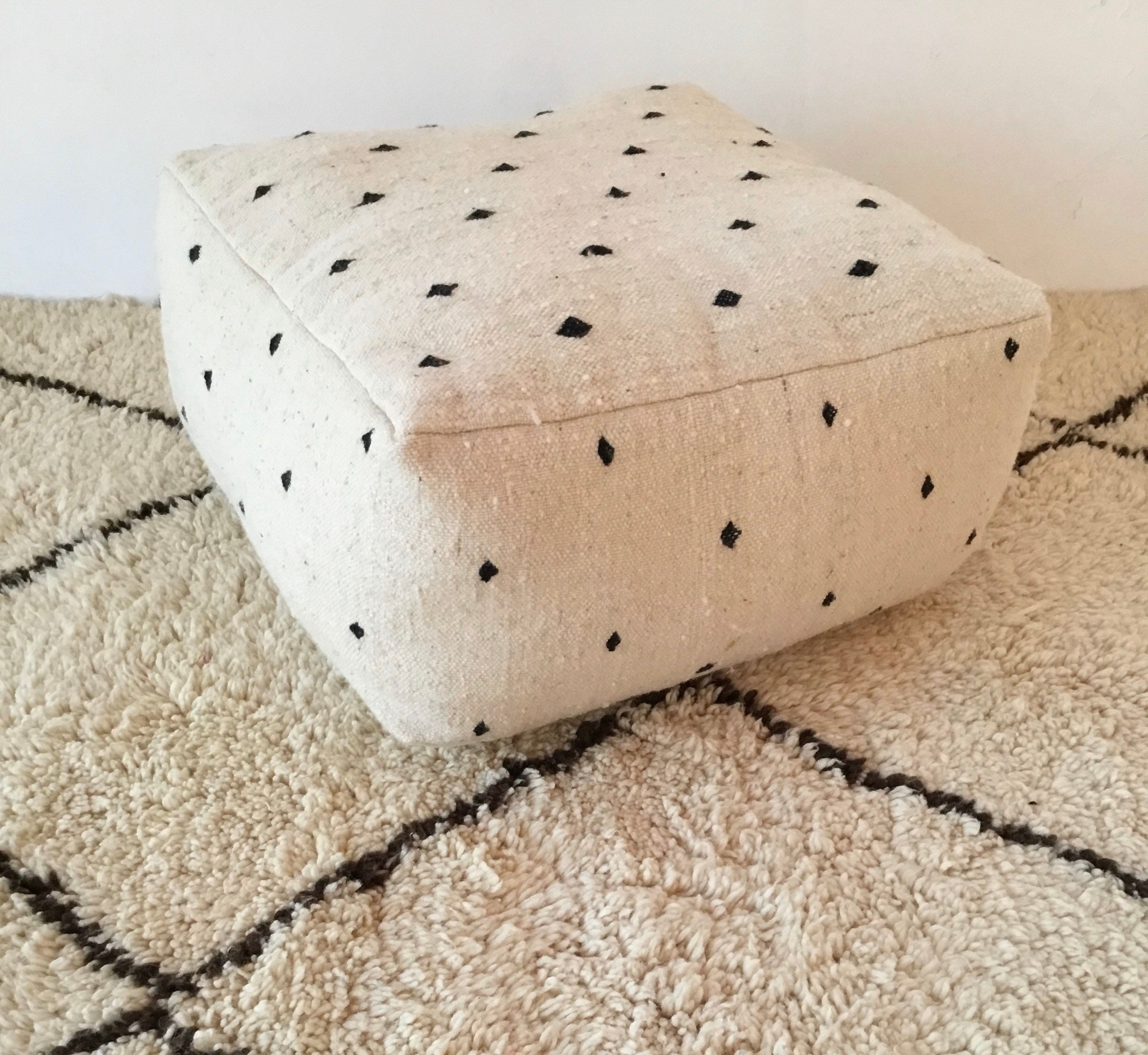 Beautiful Vintage Moroccan handmade Pouf floor cushion | Etsy