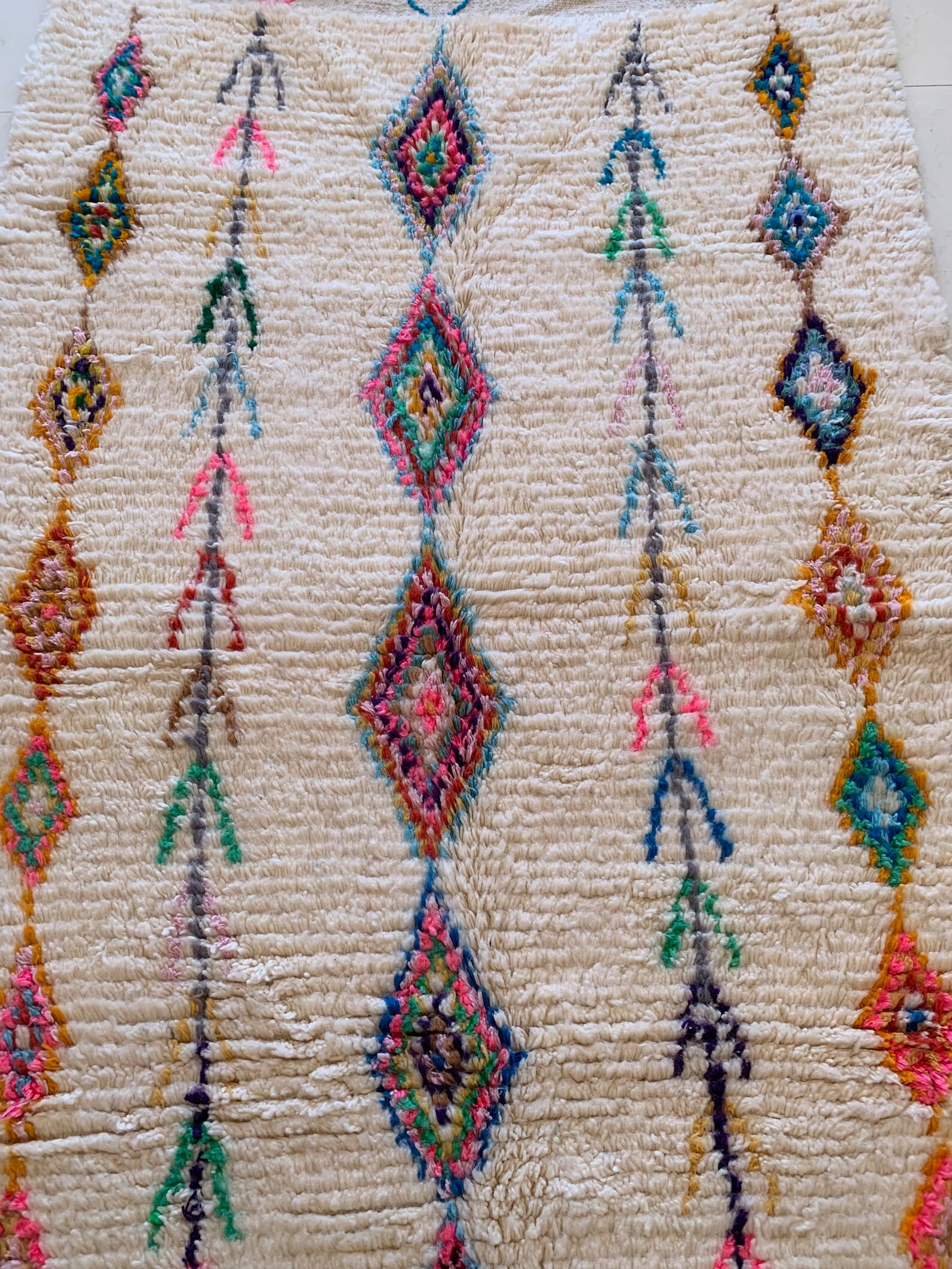 Beautiful Moroccan Azilal Handmade Colourful Wool Carpet Berber Rug - Etsy