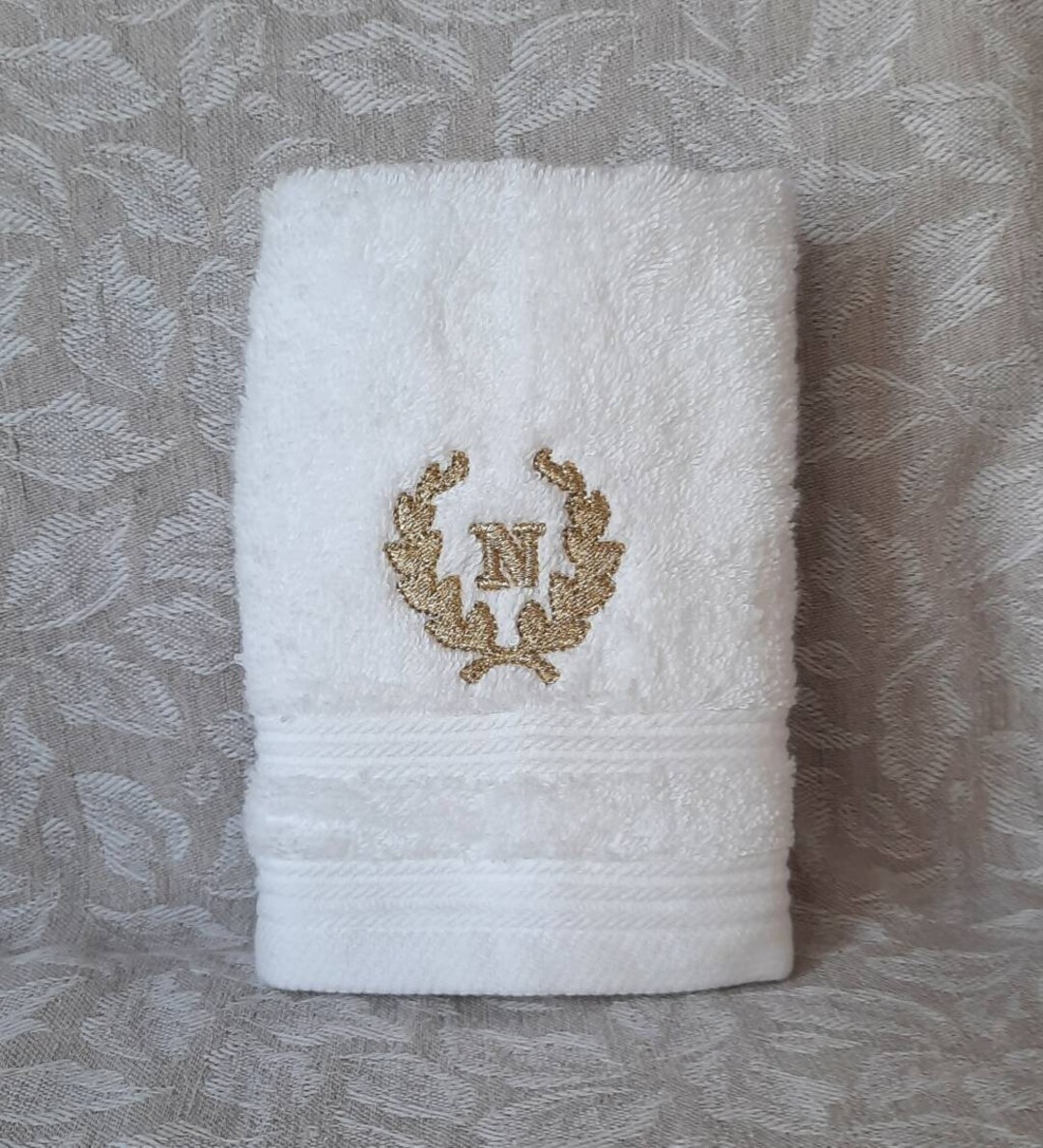 Imperial Guest Towel - Napoleon Bonaparte Monogram - White - Etsy