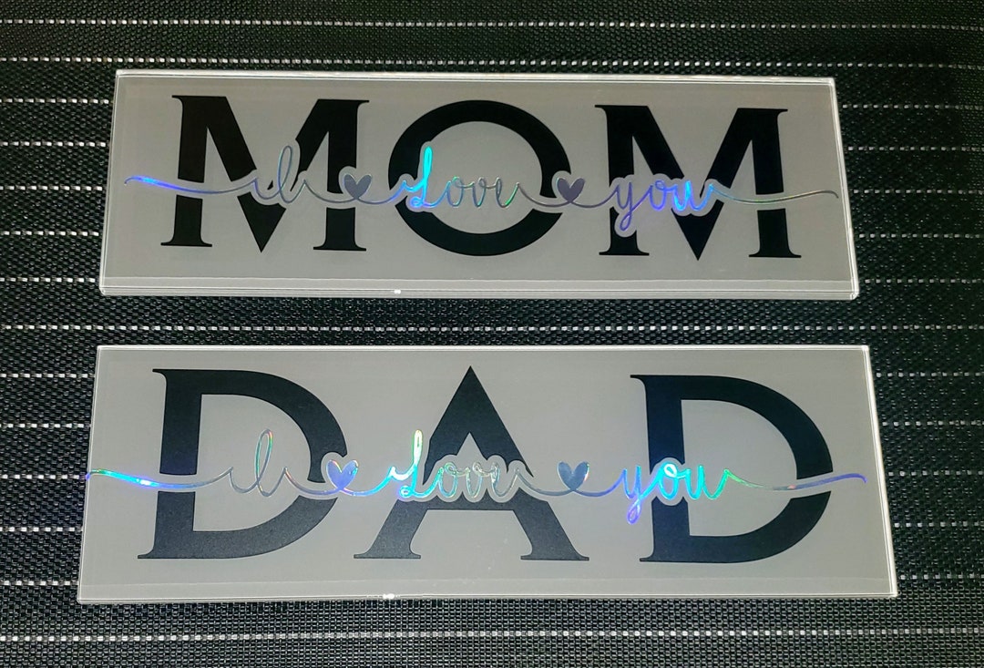 Mom or Dad i Love You Glass Tile, Subway Tile - Etsy