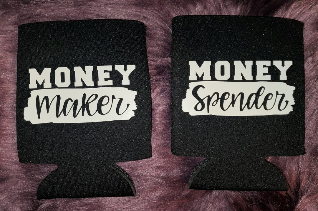 Money Maker/money Spender Couple Can Cooler, His/her Can Collapsible ...