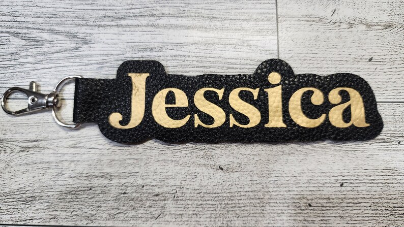 Name Faux Leather Keychain- Personalized - Etsy