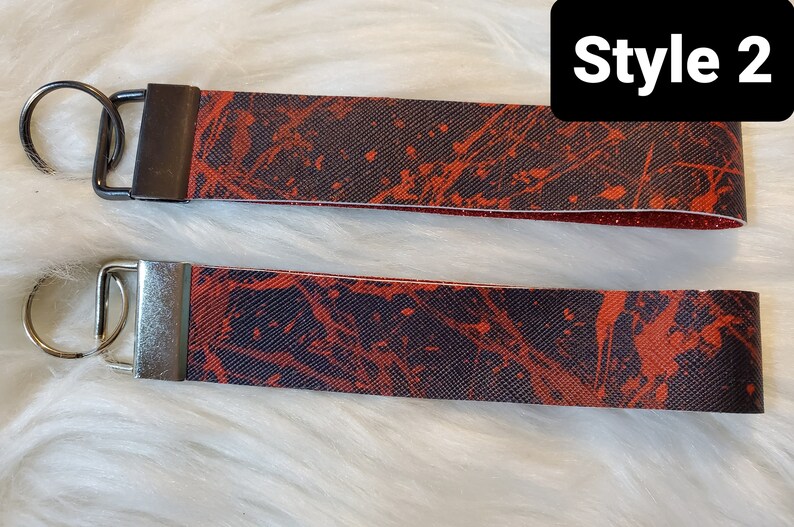 Blood Splatter Faux Leather Key Fob, Wristlet, Keychain - Etsy