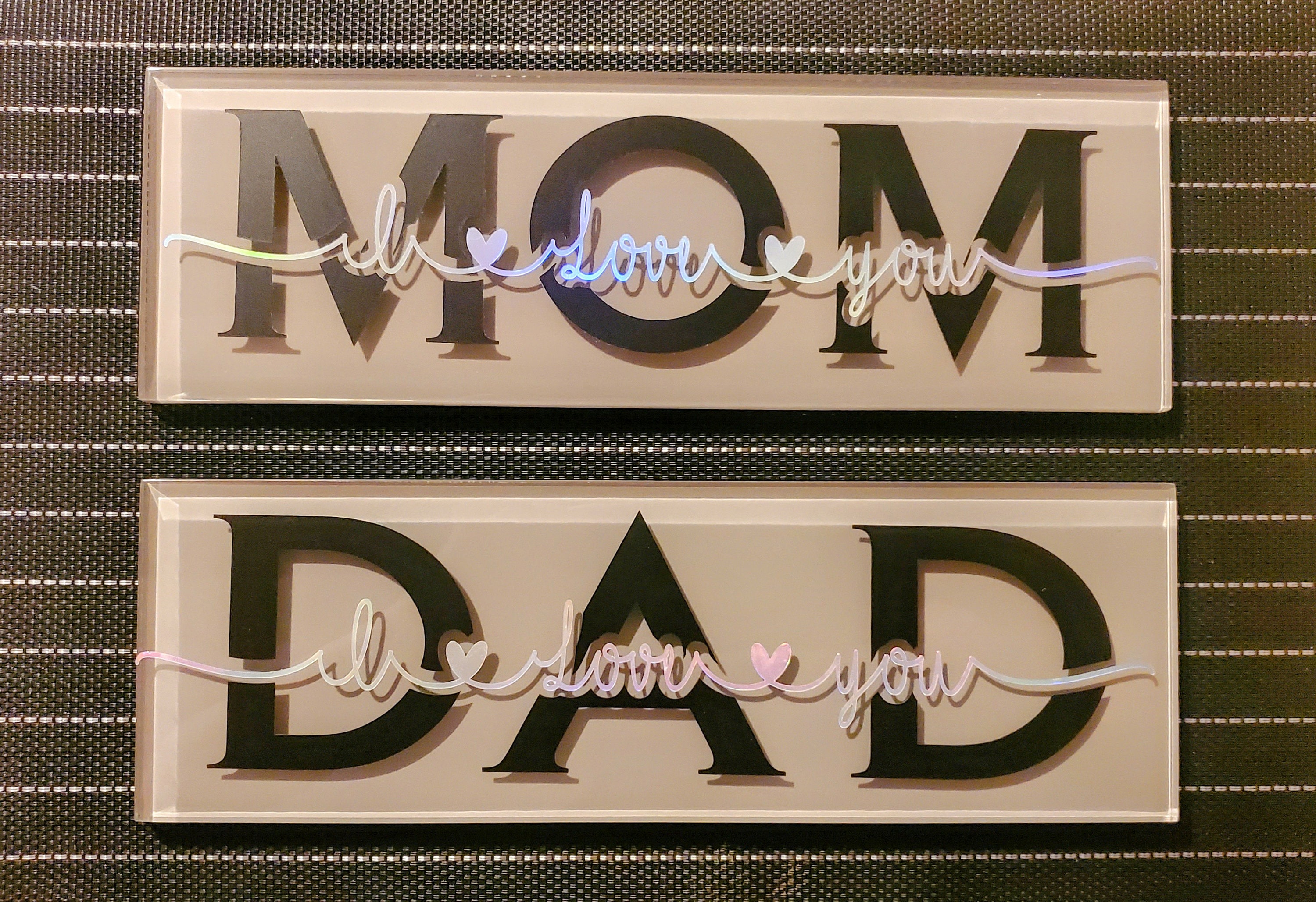 Mom or Dad i Love You Glass Tile, Subway Tile - Etsy