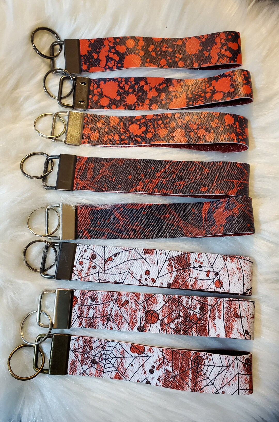 Blood Splatter Faux Leather Key Fob, Wristlet, Keychain - Etsy