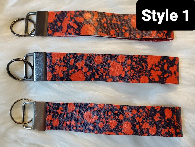 Blood Splatter Faux Leather Key Fob, Wristlet, Keychain - Etsy