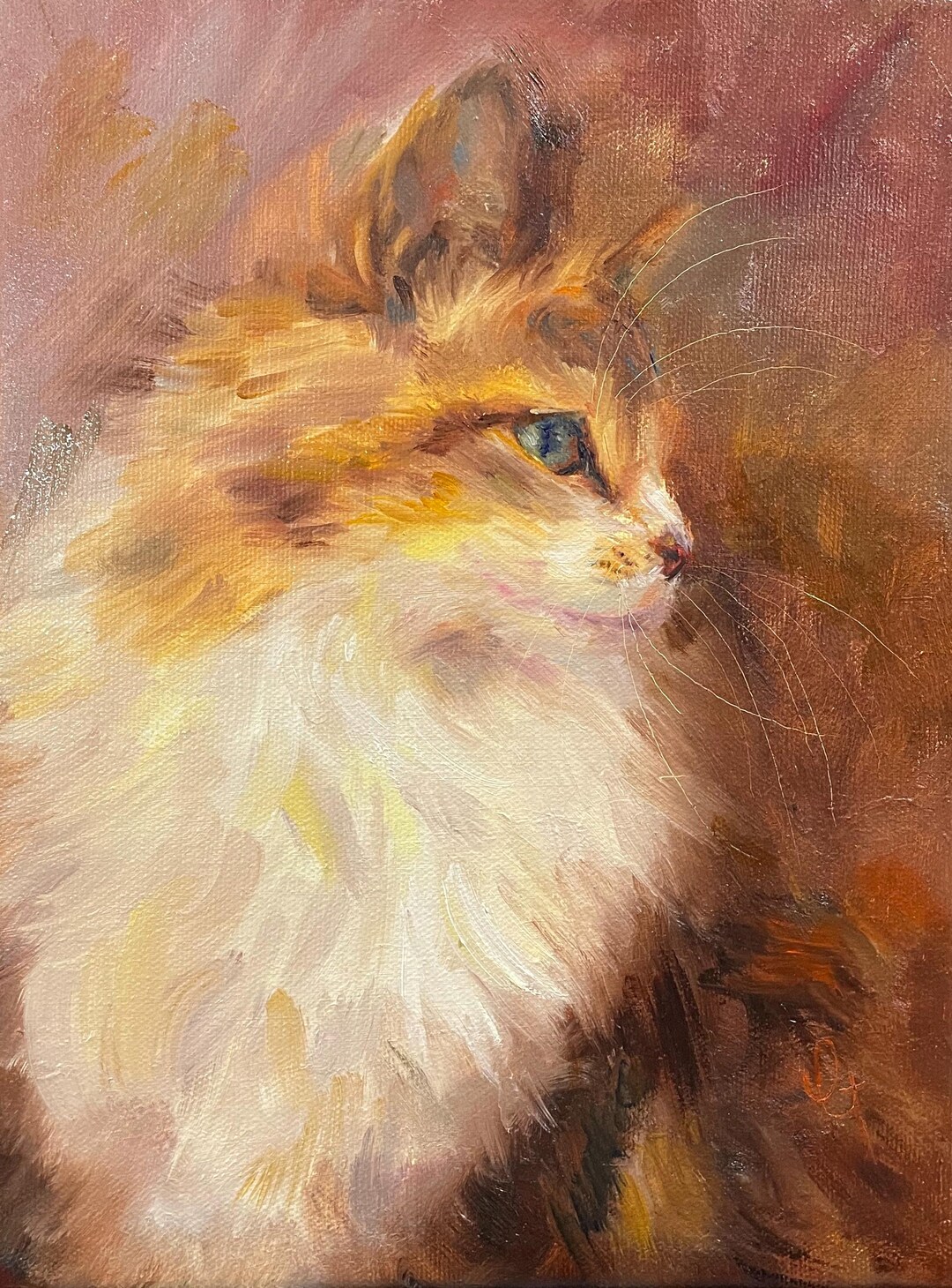 Custom Cat Paintings From Your Photo, Personalized Pet Kitty Portraits ...