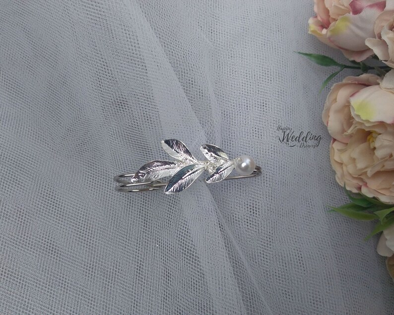 Leaf Wedding Train Pin Bridal Dress Train Clip Silver Leaf - Etsy