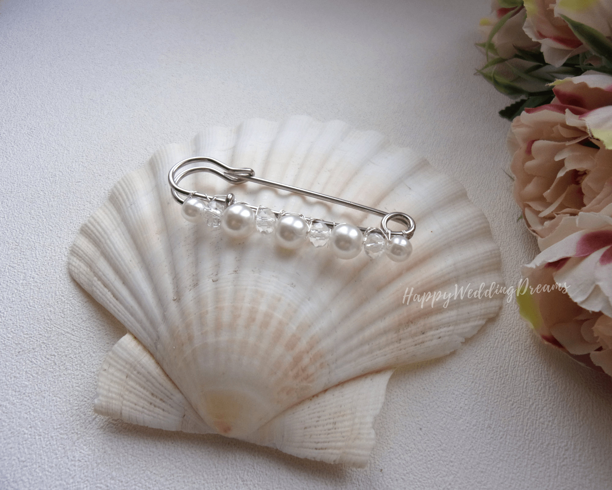 Wedding Train Pin Bridal Dress Train Clip Pearl & Crystal | Etsy