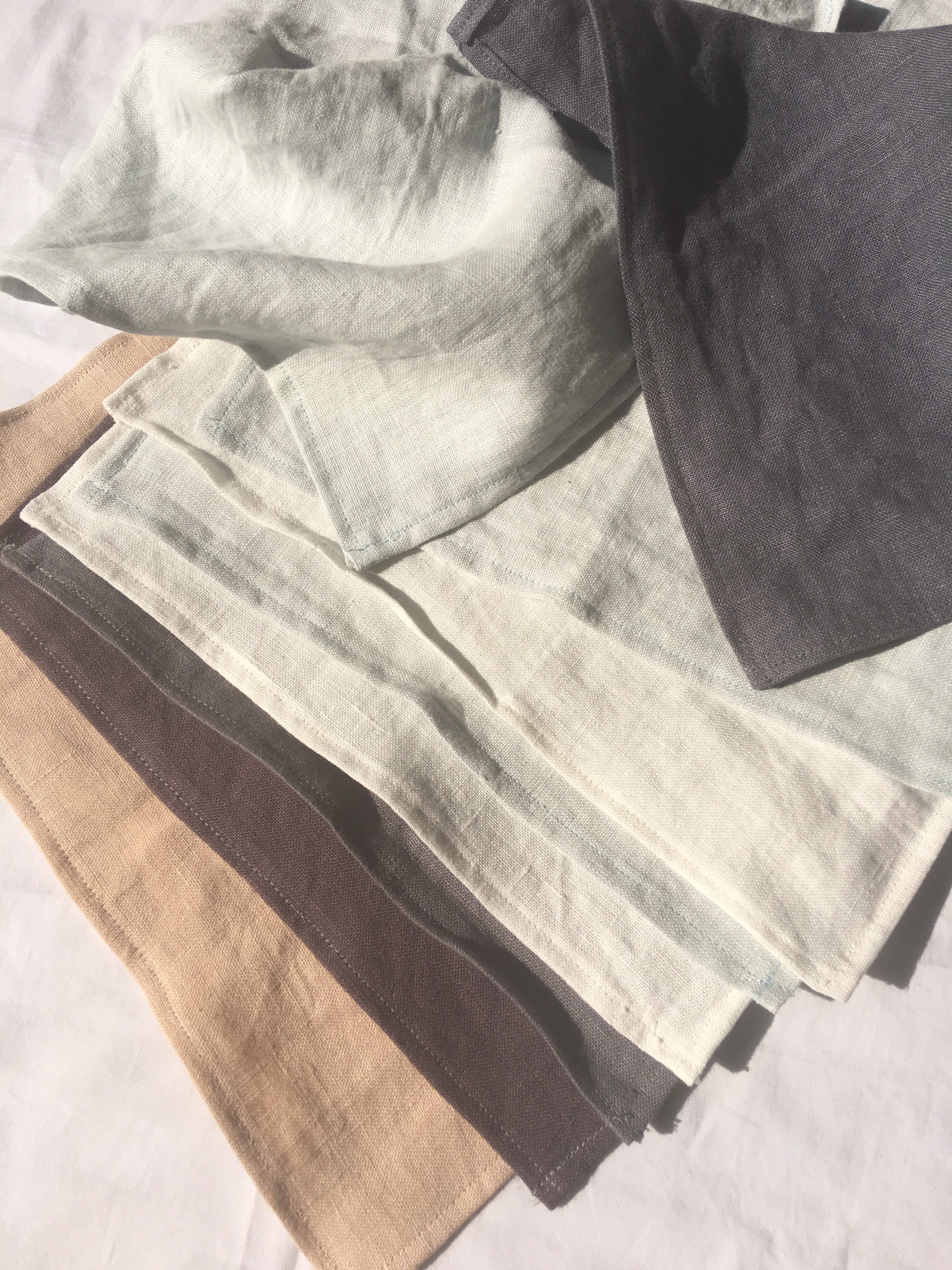 Zero Waste Linen Handkerchief Set, Softened Pure Linen Napkin, Many ...
