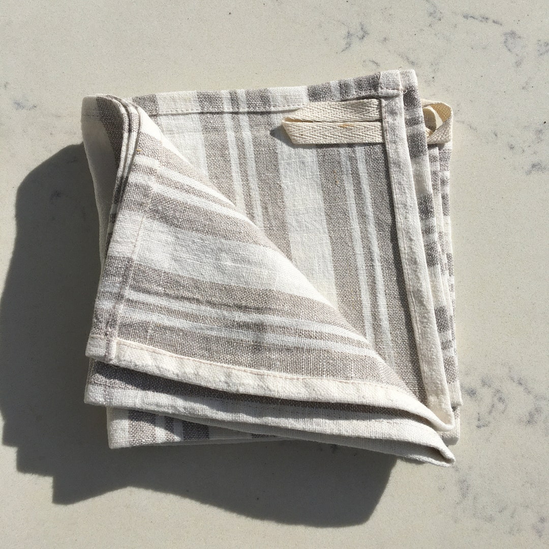 Linen Washcloths Set of 2, Heavy Weight Linen Washcloths, Gentle ...
