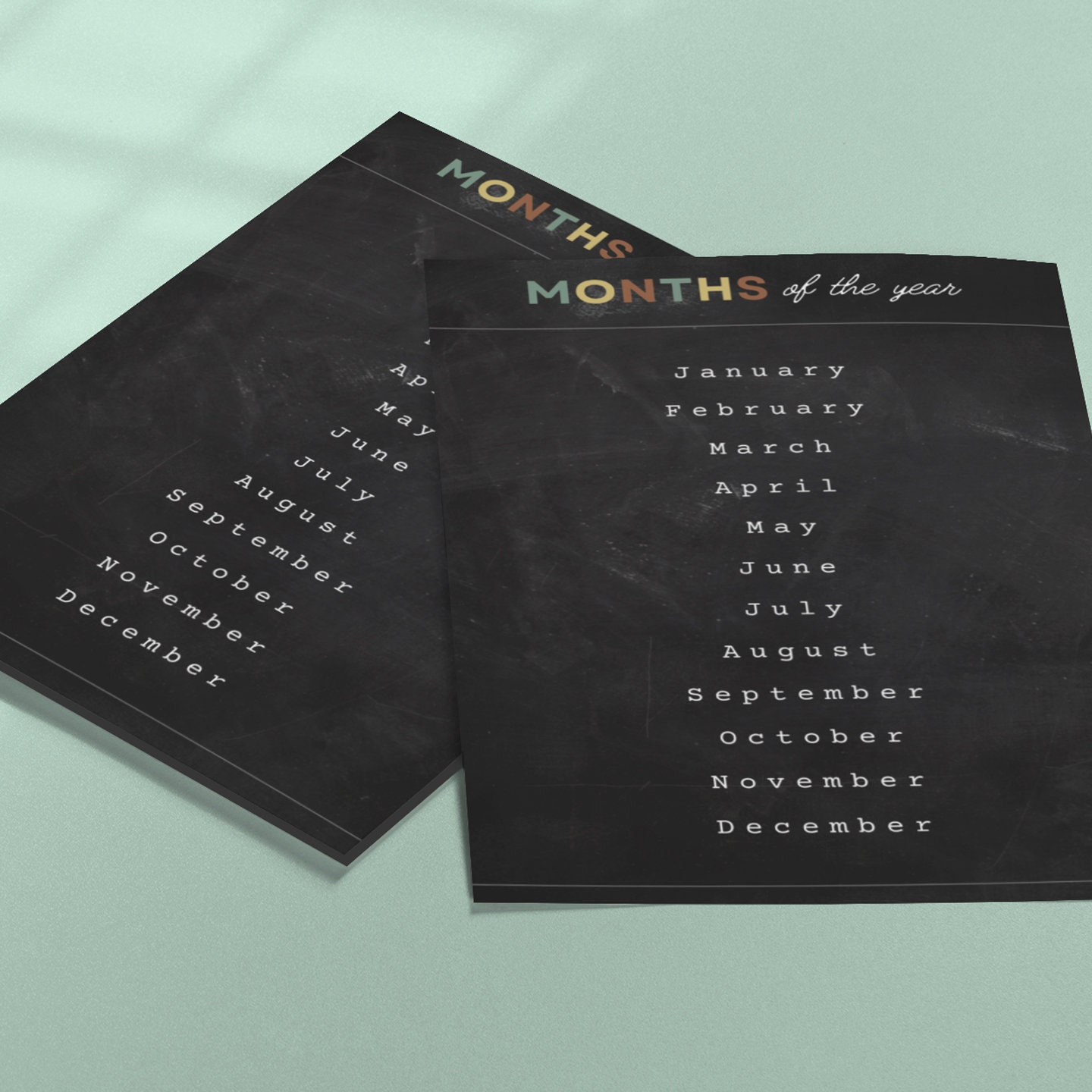 Months of the Year Classroom Poster, Educational Printable, Learning ...