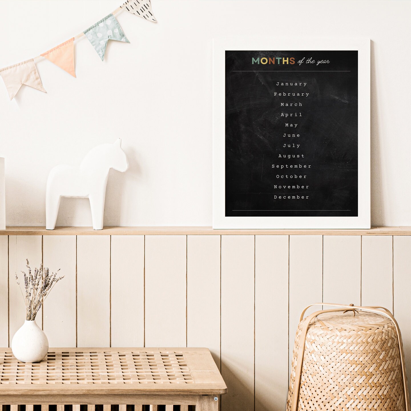 Months of the Year Classroom Poster, Educational Printable, Learning ...