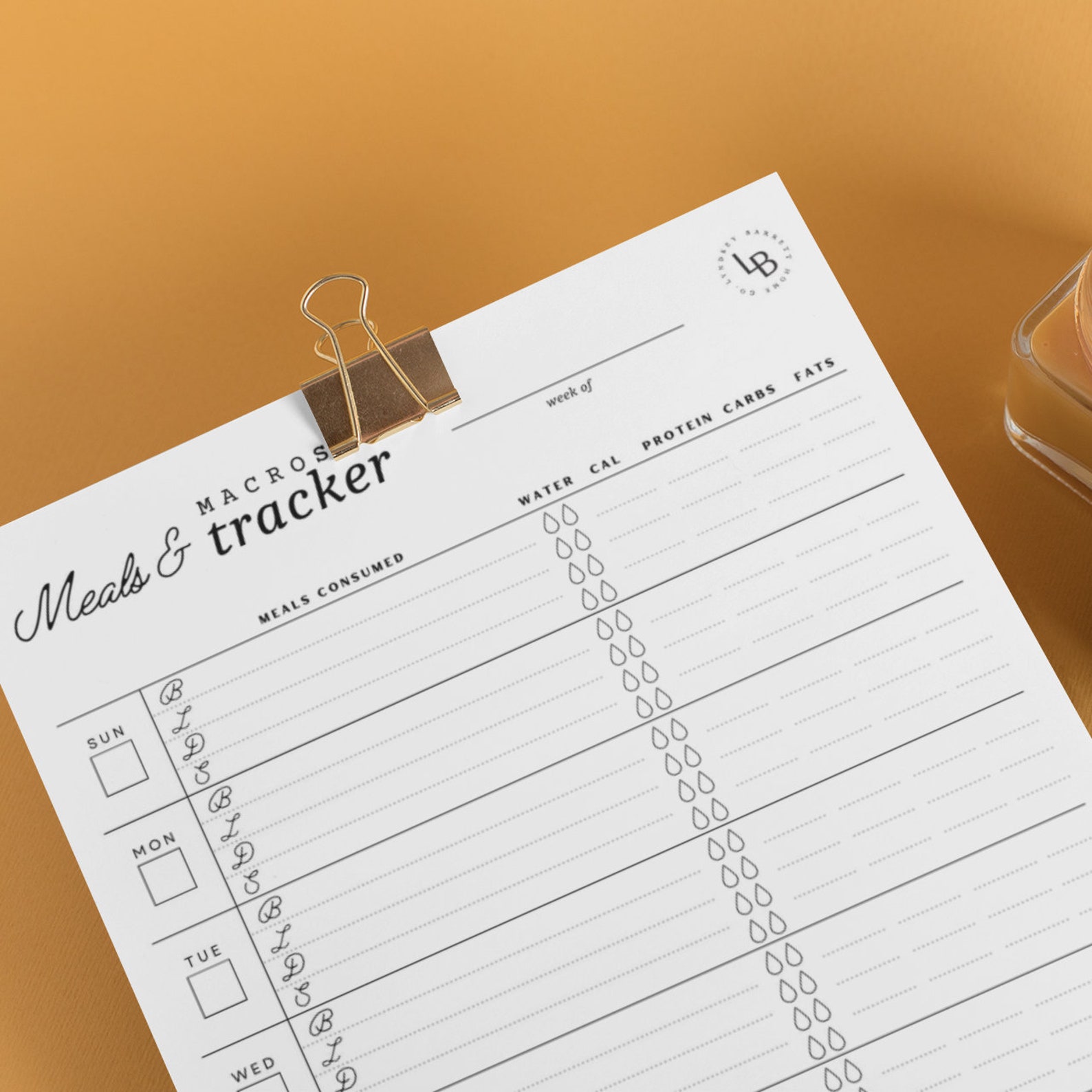 Macro Tracker, Food Diary, Printable Meal Log, Fitness Planner, Food ...