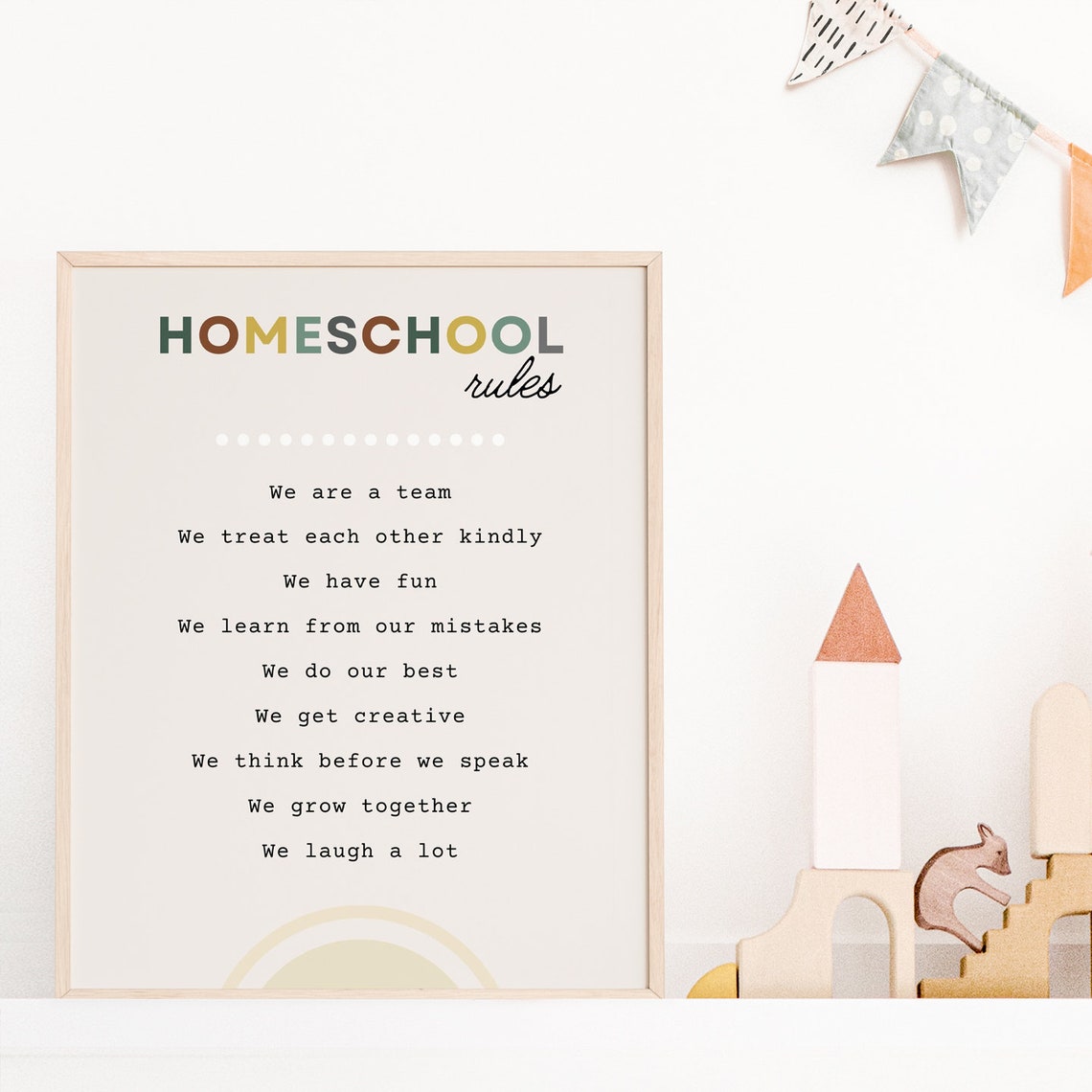 Homeschool Rules Poster, Home Education Decor, Learning Wall Art ...